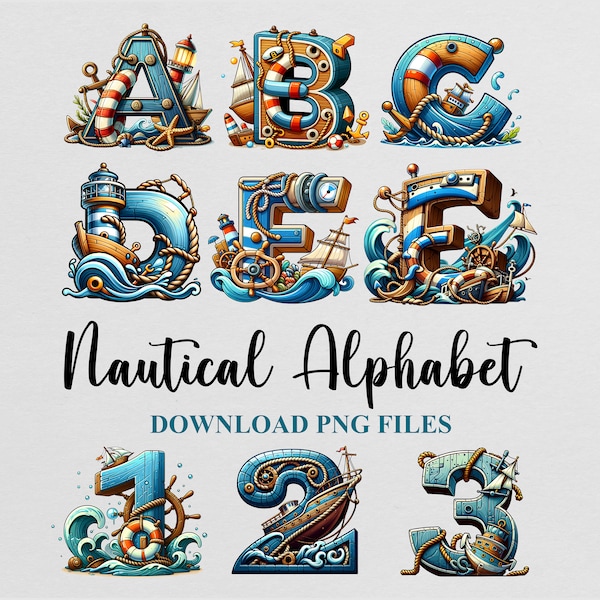 Nautical Letters - Etsy