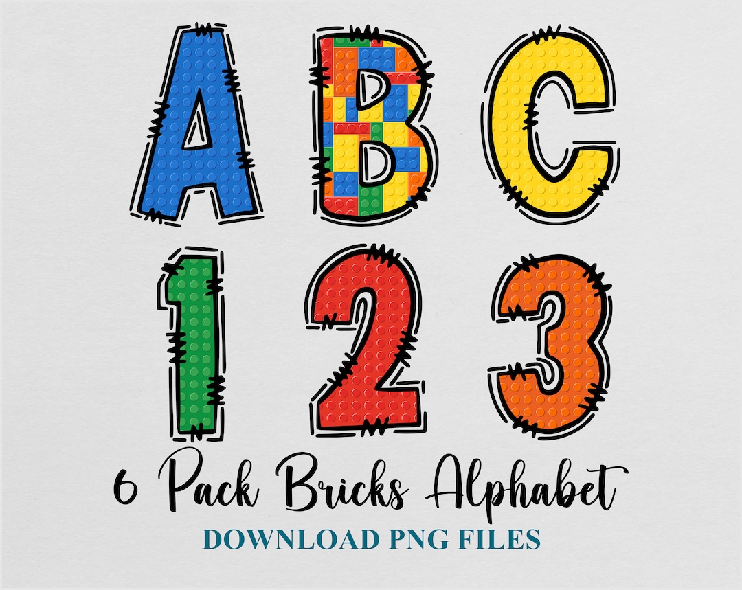 Doodle Bricks Alphabet Png Toy Block Alphabet Letters Font Birthday ...