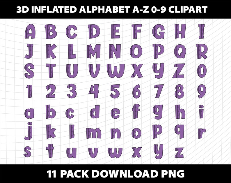 3d Inflated Puffy Back to School Teacher Letters Alphabet Numbers ...