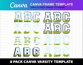 Canva Varsity College Bundle Template Doodle Blank Letters Transparent ...