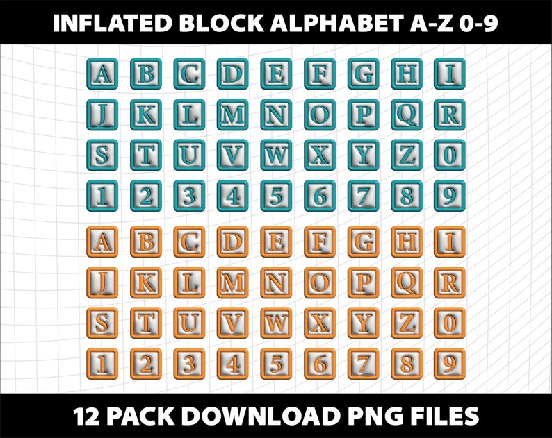 3d Inflated Back to School Teacher Block Letters Alphabet Numbers ...