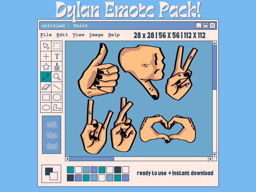 6 Hand Emotes Pack for Twitch Discord | Hand Emotes | Dylan Emote Pack ...