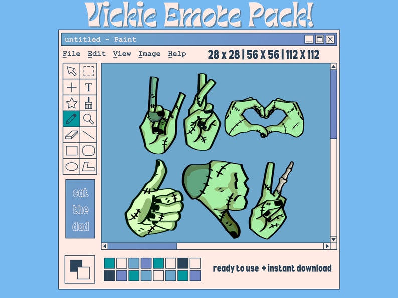 6 Hand Emotes Pack for Twitch Discord | Zombie Emotes | Vickie Emote ...