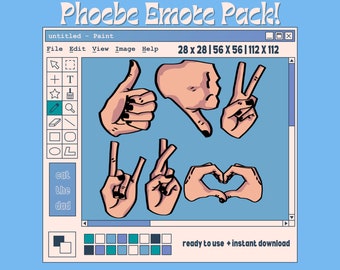 6 Hand Emotes Pack for Twitch Discord | Hand Emotes | Shae Emote Pack ...