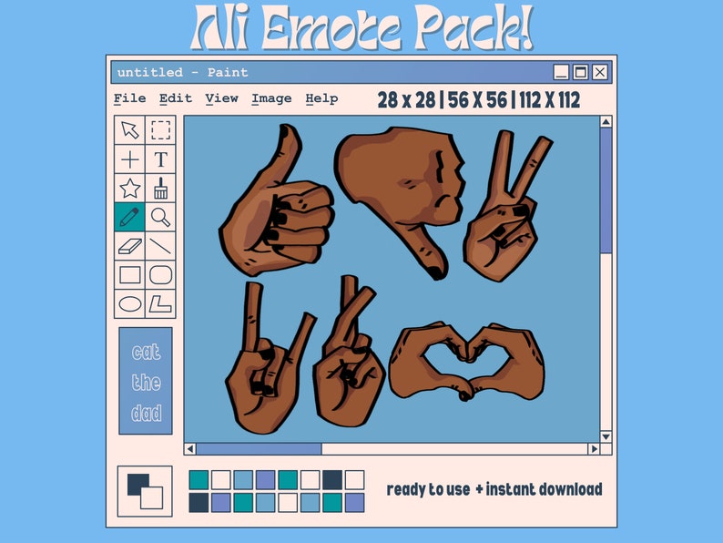 6 Hand Emotes Pack for Twitch Discord | Hand Emotes | Ali Emote Pack - Etsy
