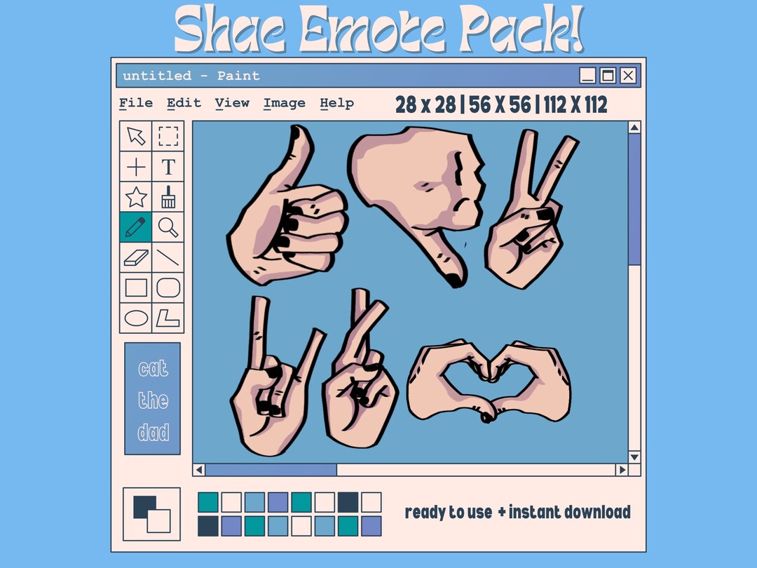 6 Hand Emotes Pack for Twitch Discord | Hand Emotes | Shae Emote Pack ...
