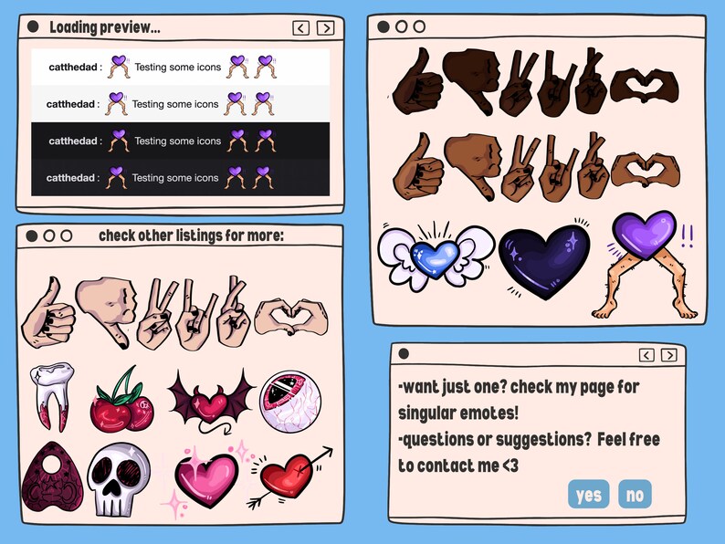 Heart Emote for Twitch Discord | Purple Heart Leg Emote | Legs?! Emote ...