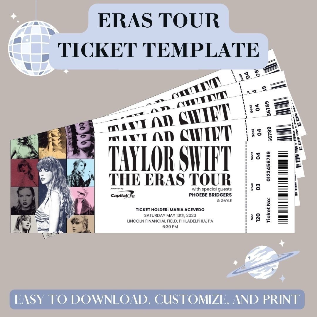 Eras Tour Taylor's Concert Ticket Memorabilia. Eras Tour - Etsy Canada