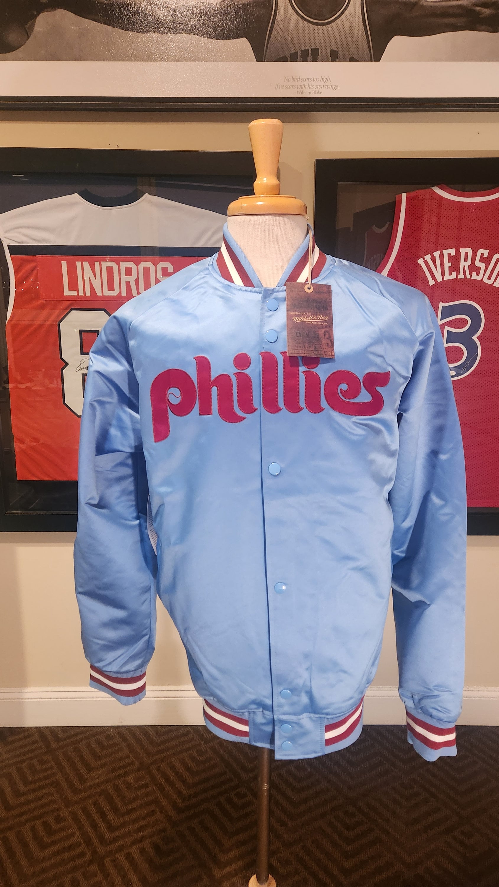 Philadelphia Phillies Powder Blue Mitchell and Ness Jacket New - Etsy