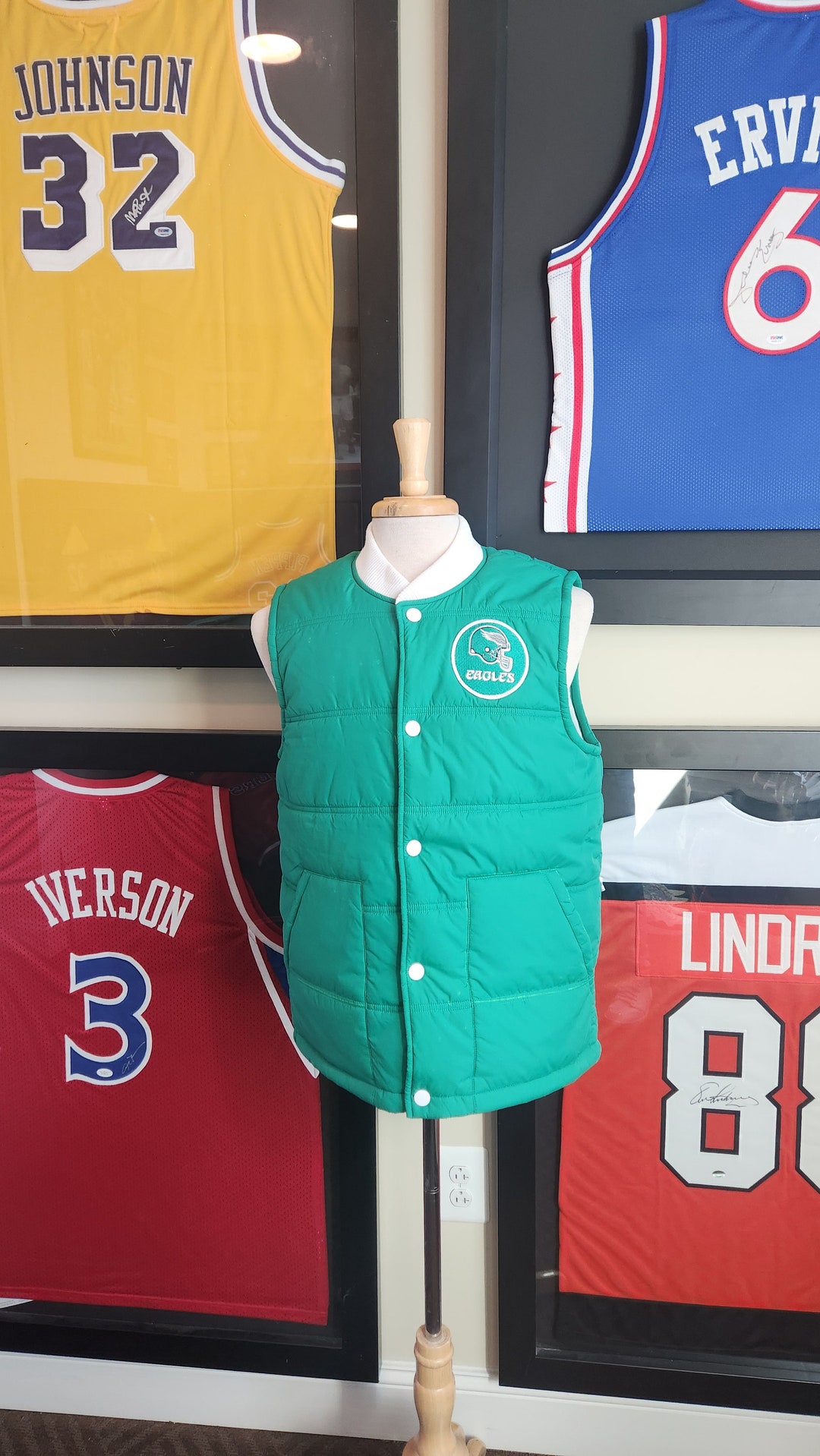 Philadelphia Eagles Mitchell and Ness Vest Size Medium - Etsy