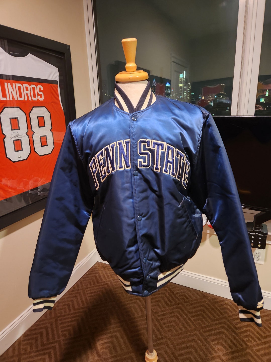 X Large Penn State Satin Starter Jacket - Etsy