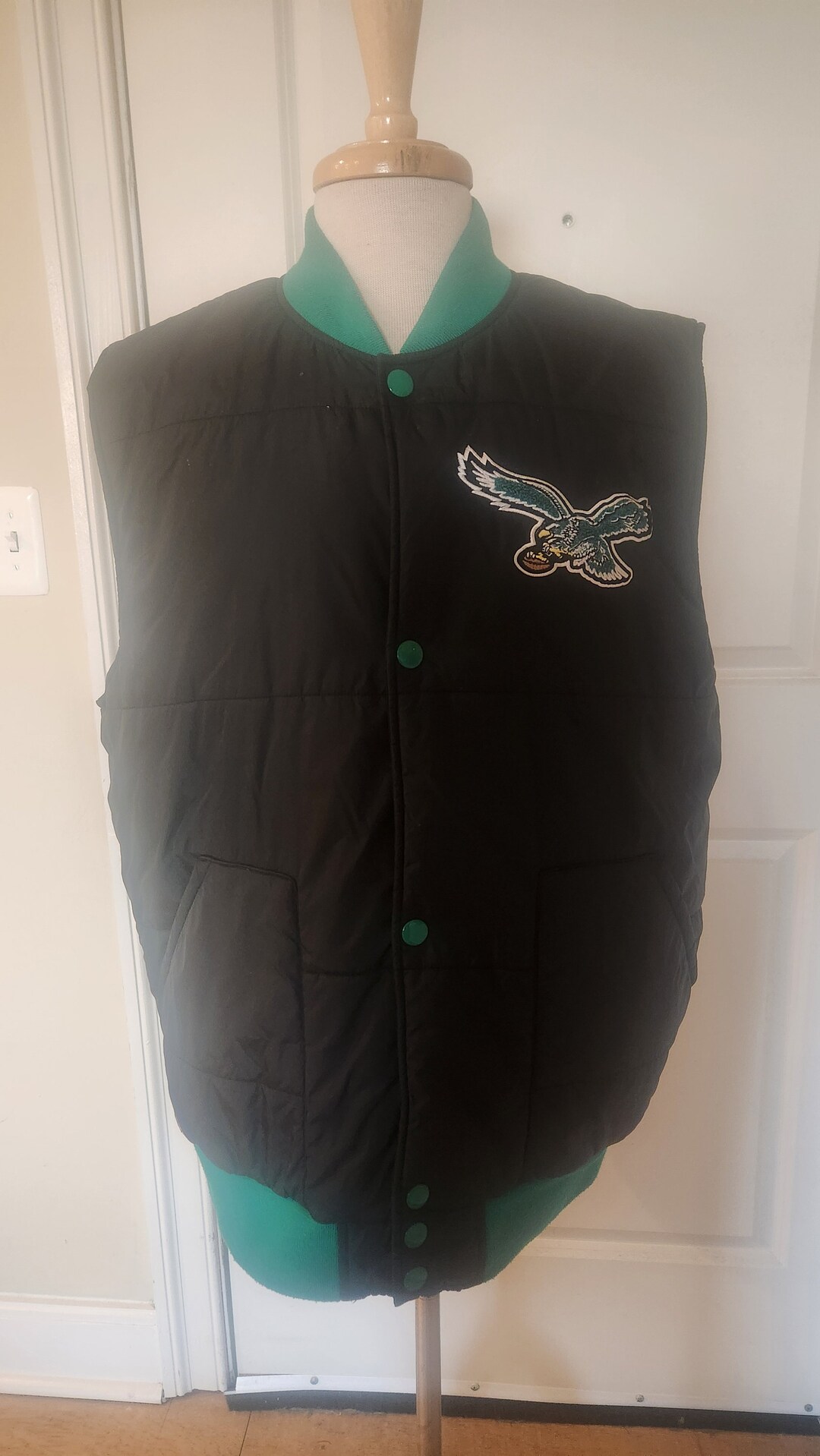 Philadelphia Eagles Vest Size XL Mitchell and Ness - Etsy