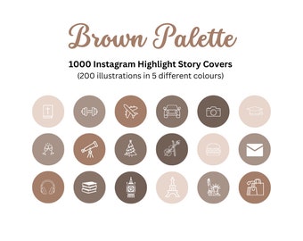200 Instagram Story Highlight Covers Simple Black and - Etsy