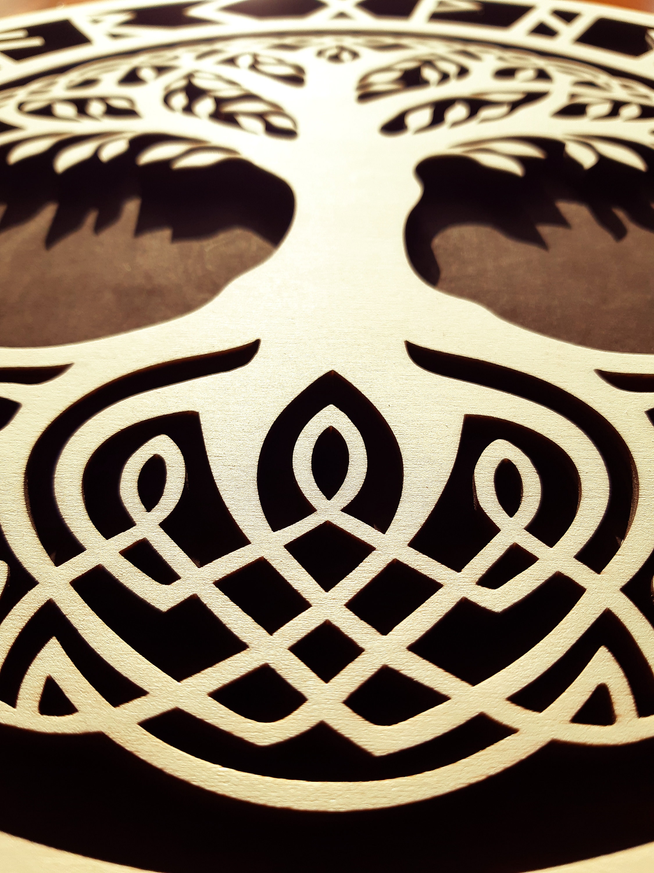 Celtic Tree of Life Wall Art, Viking Runes Wall Decor, Norse Yggdrasil ...