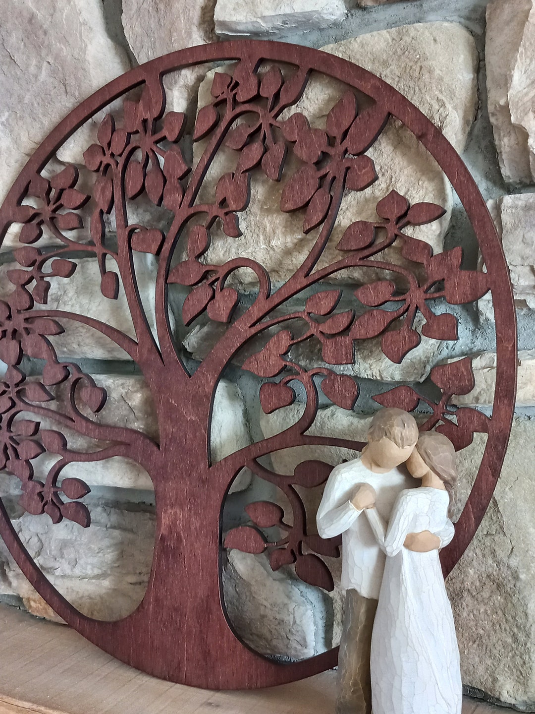 Large Celtic Tree of Life Wall Decor, Wooden Rustic Country Style ...