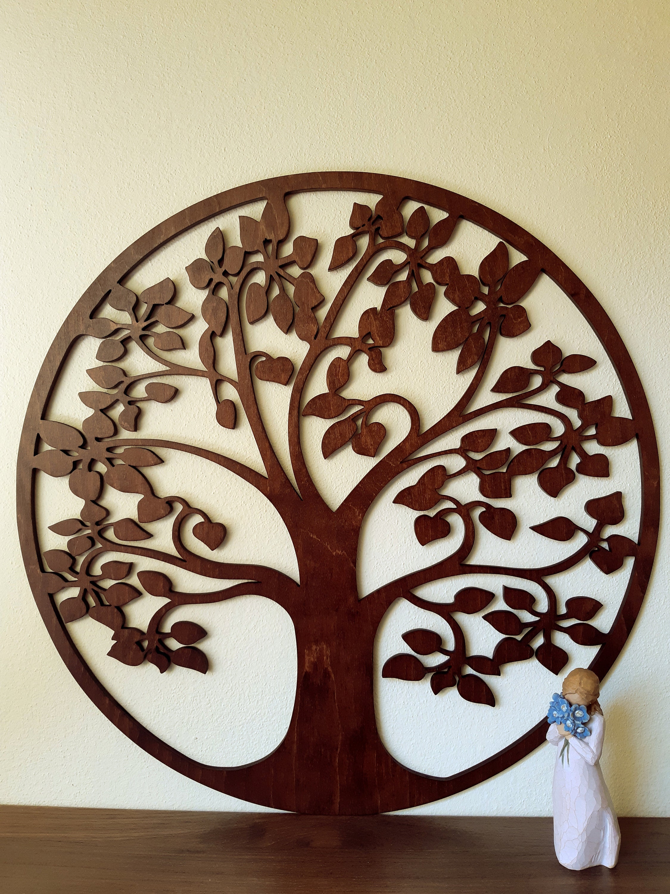 Large Celtic Tree of Life Wall Decor, Wooden Rustic Country Style ...