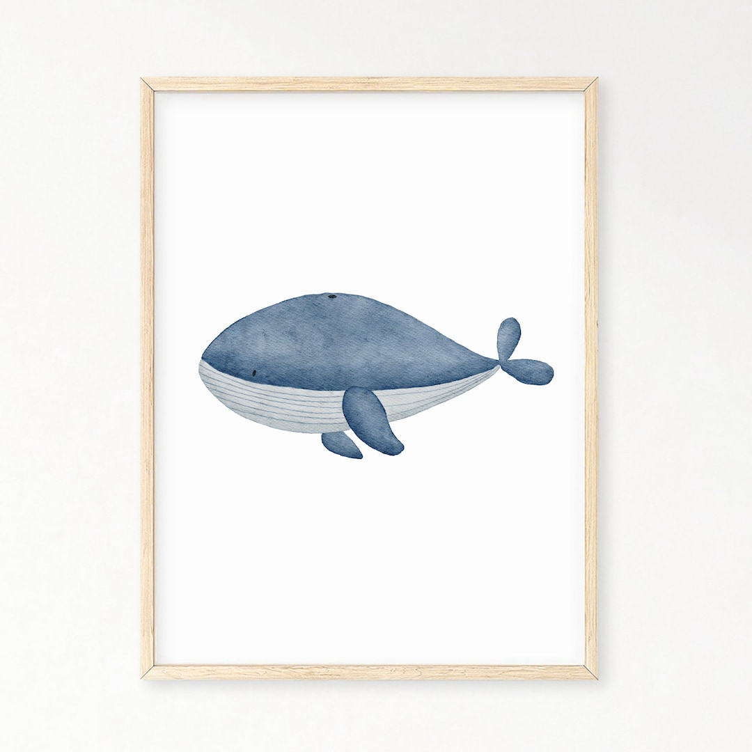 Poster Whale A4 & A3 Children's Room Children's - Etsy
