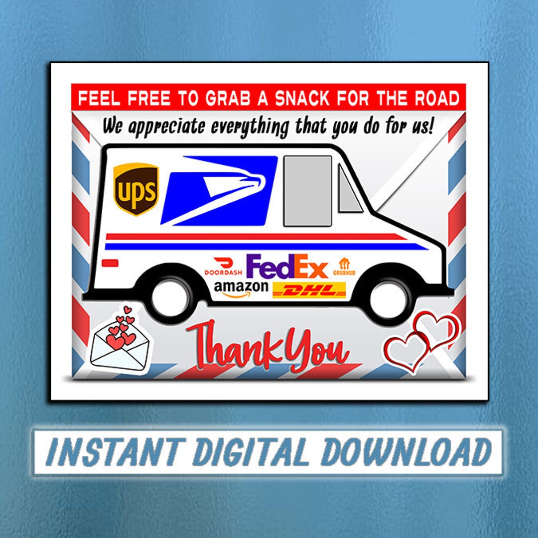 Sign / Delivery Drivers / Help Yourself to A Snack / Thank You / DTS001 ...