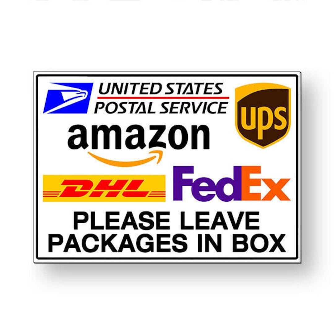 Please Leave Packages in Box Metal Sign / Decal / Warehouse Ms061 ...