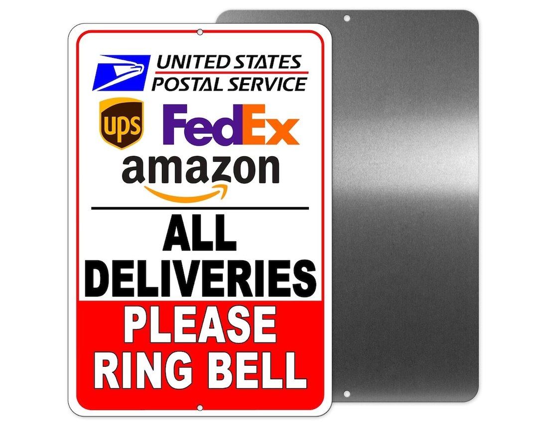 All Deliveries Please Ring Bell Sign or Decal 6 Sizes Packages Delivery ...