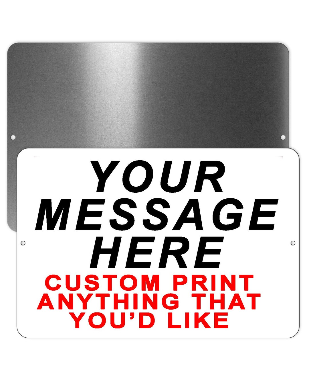 Custom Aluminum Sign or Vinyl Decal: Personalized Message - Etsy