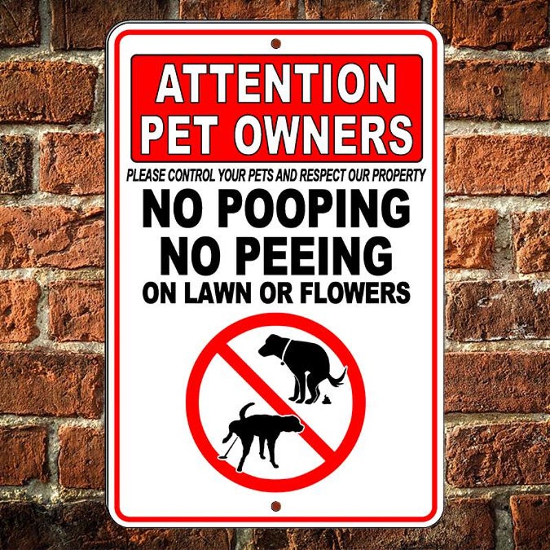 No Pee No Poop Signs - Etsy