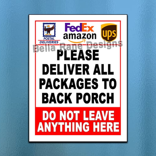 Sign Do Not Leave Packages - Etsy