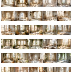 50 Backlit Window Digital Backdrops, Maternity Photography, White ...