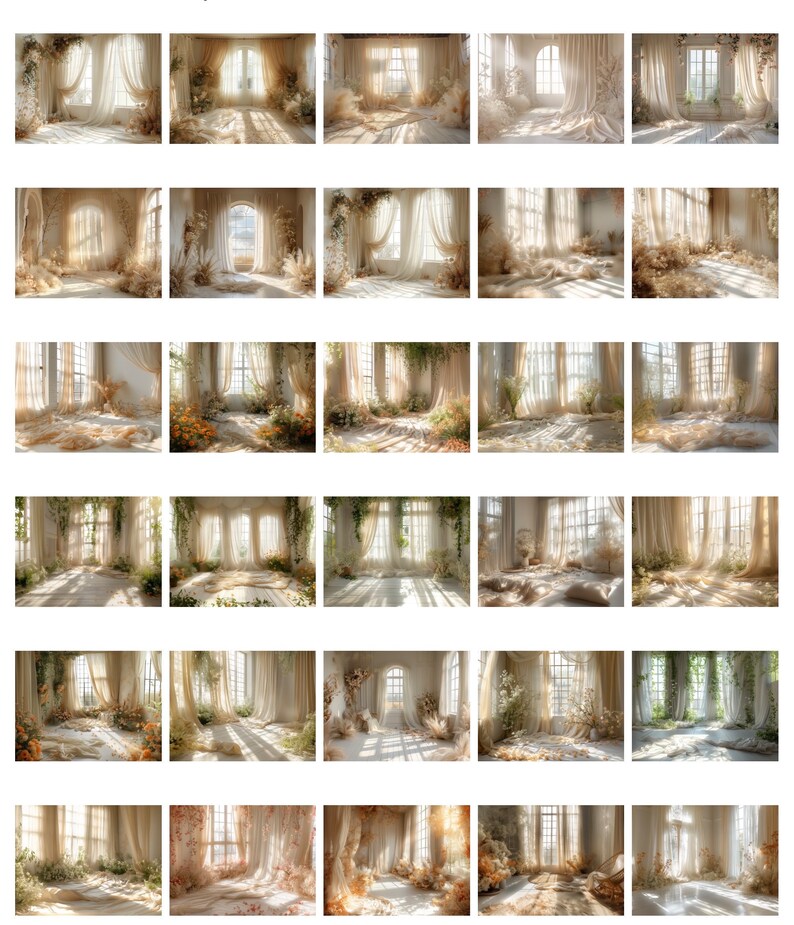 50 Backlit Window Digital Backdrops, Maternity Photography, White ...