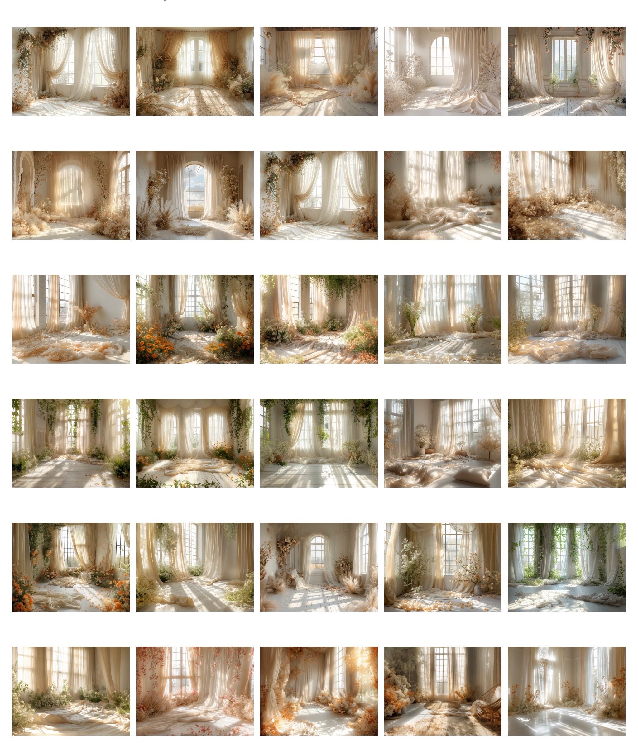 50 Backlit Window Digital Backdrops, Maternity Photography, White ...