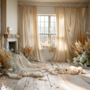 50 Backlit Window Digital Backdrops, Maternity Photography, White ...