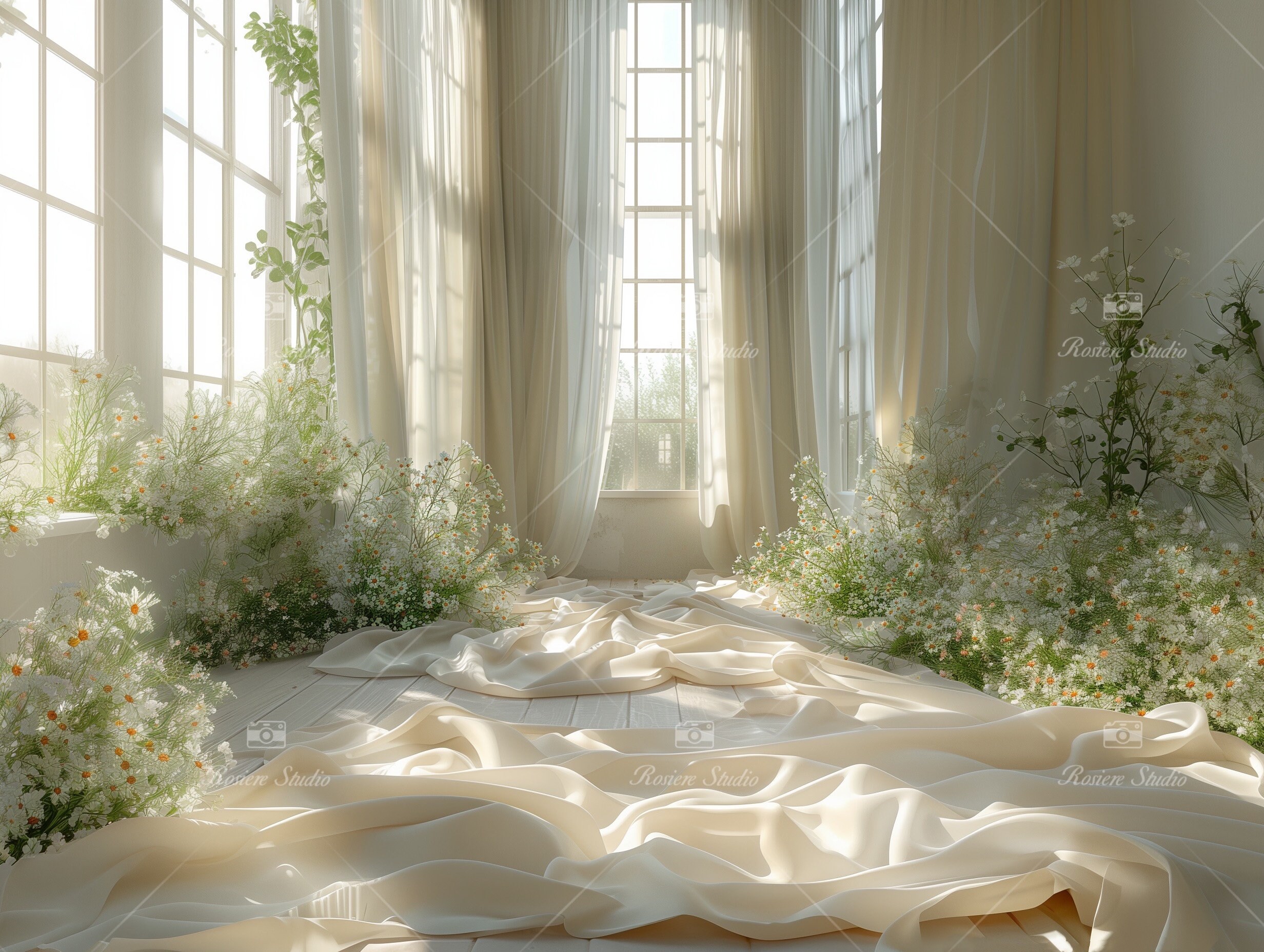 50 Backlit Window Digital Backdrops, Maternity Photography, White ...