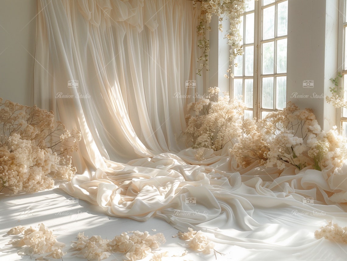 50 Backlit Window Digital Backdrops, Maternity Photography, White ...