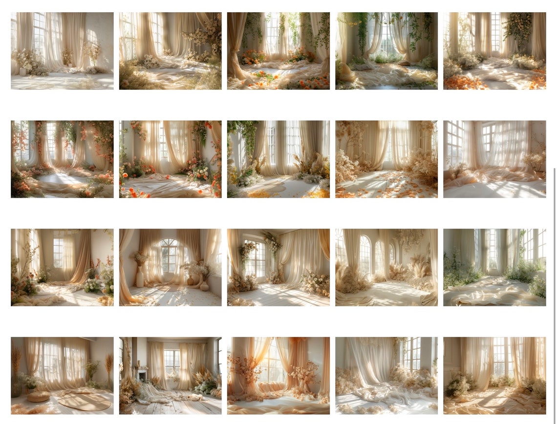 50 Backlit Window Digital Backdrops, Maternity Photography, White ...