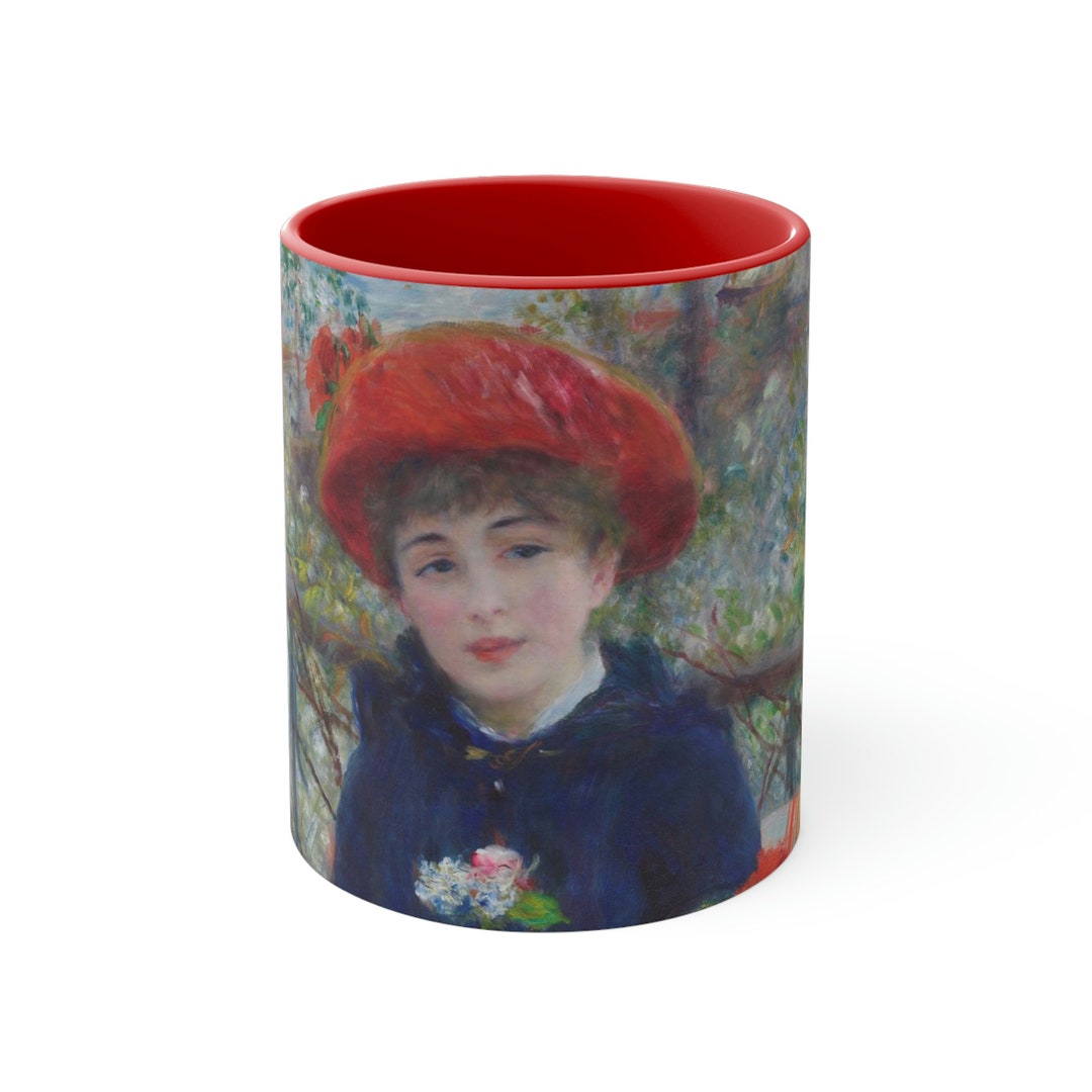 Vintage Little Girl Ceramic Coffee Mug Unique Decorative Painting Mug ...