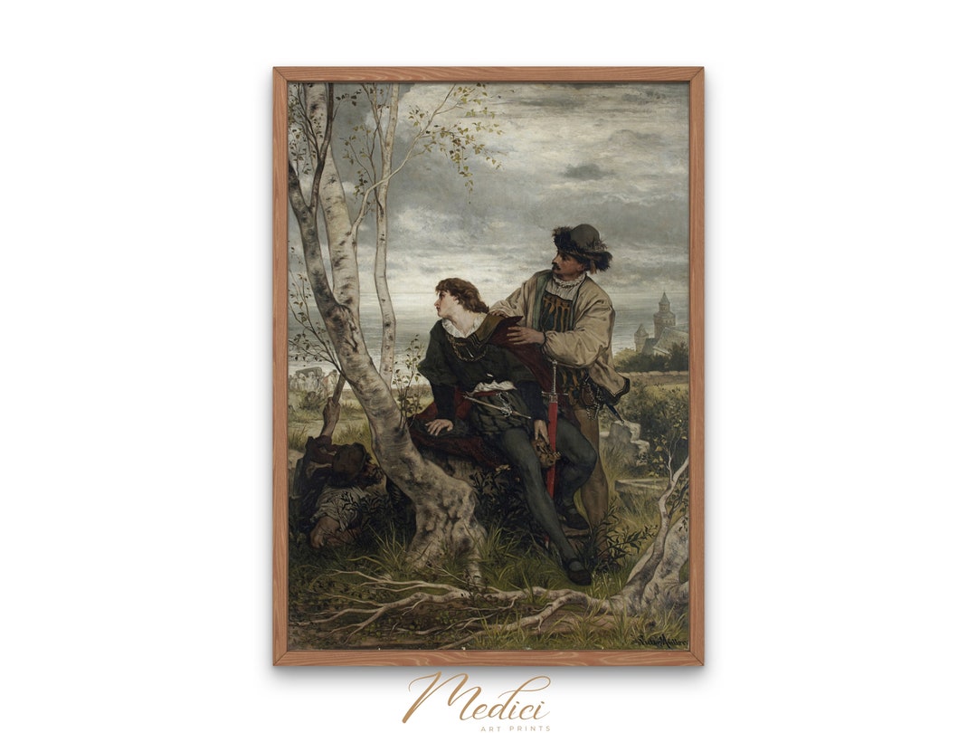 Hamlet and Horatio in the Churchyard, Victor Muller, 1868 | Printable ...