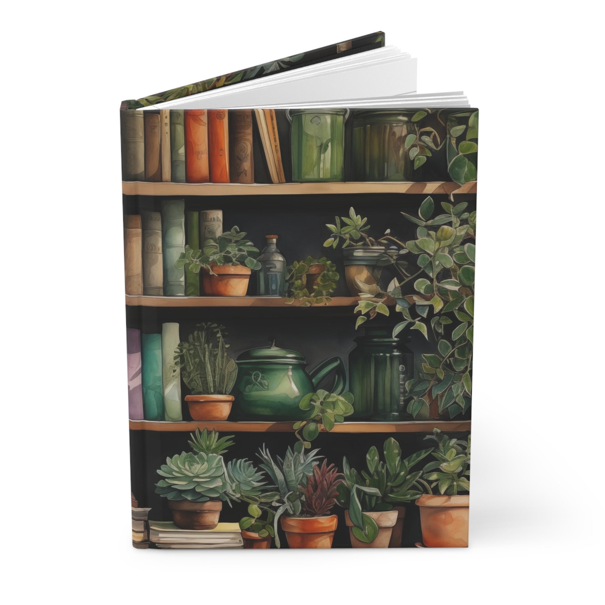 Books and Plants Journal Cozy Home Journal Lined Hardcover Notebook ...