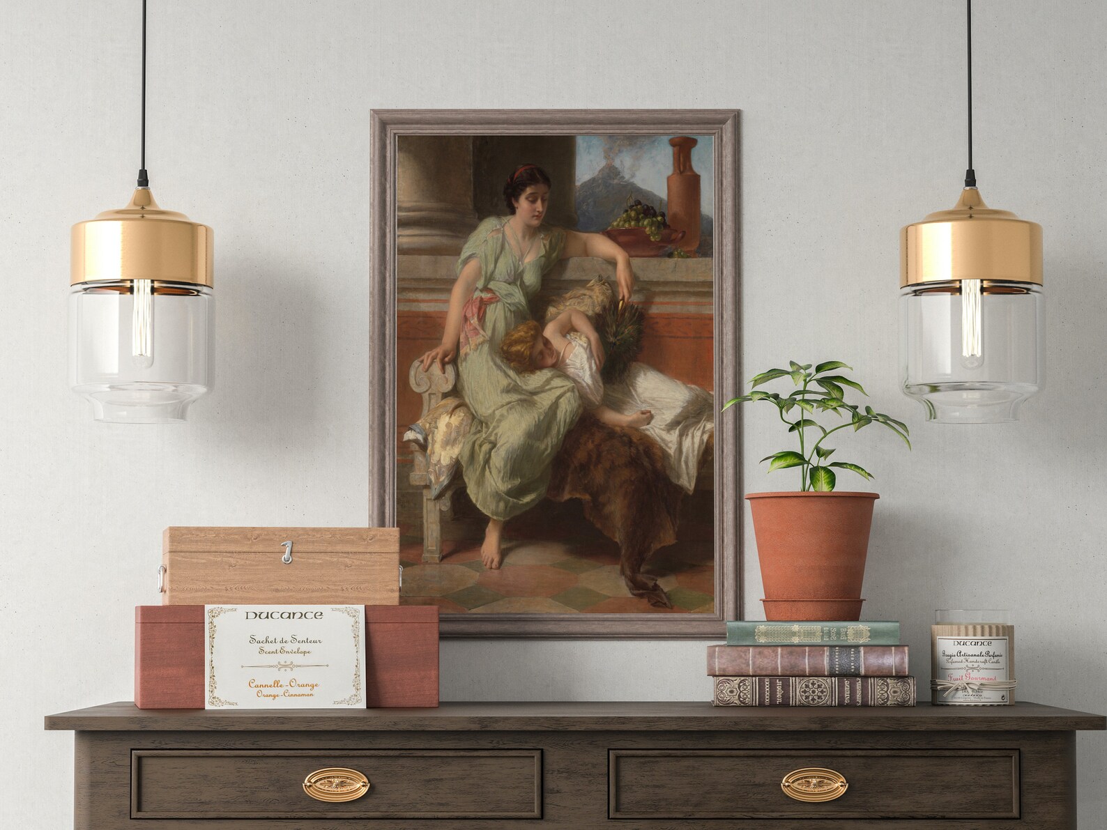 Pompeii A.D. 79 Painting by Alfred Elmore: Vintage Wall Art (instant ...
