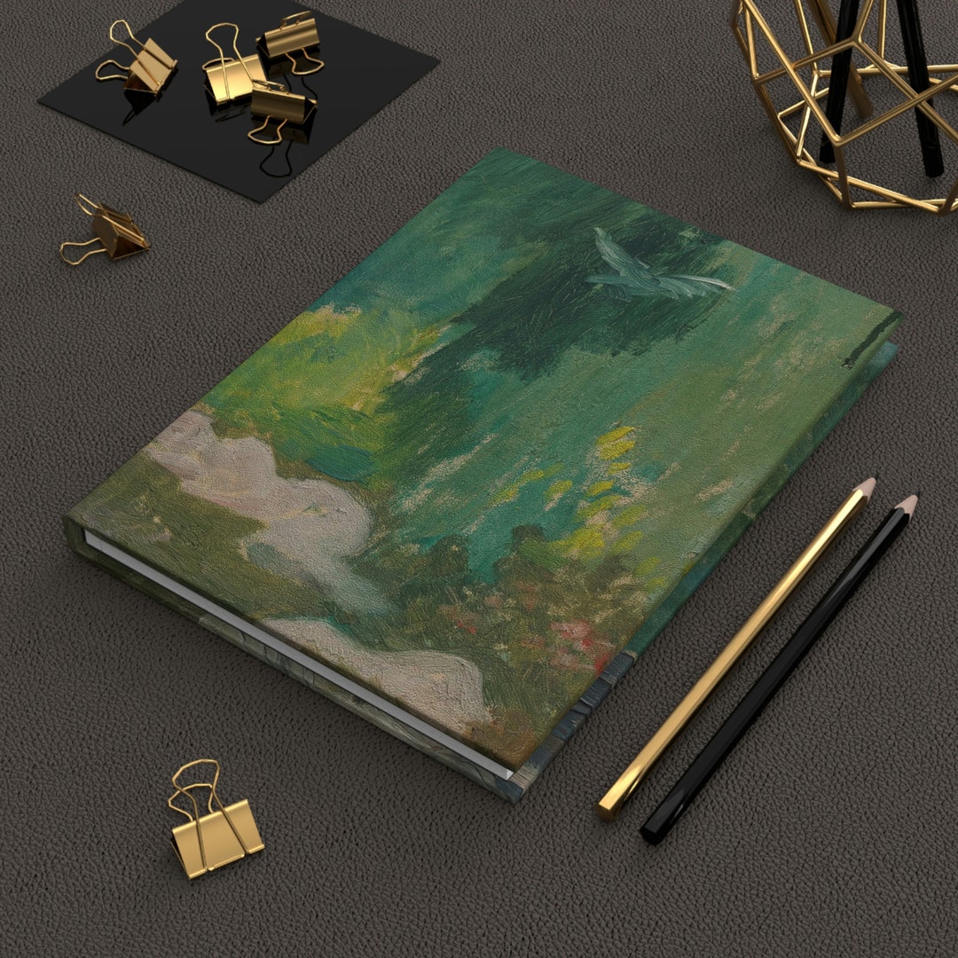Green Abstract Art Journal | Green Cover Notebook | Hardcover Journal ...