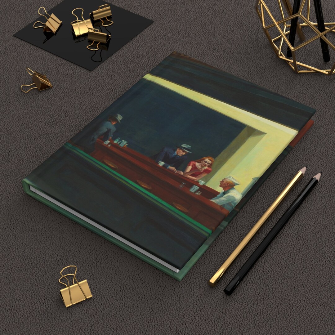 Nighthawks Hardcover Journal, City Life Diary, American Art Lined ...
