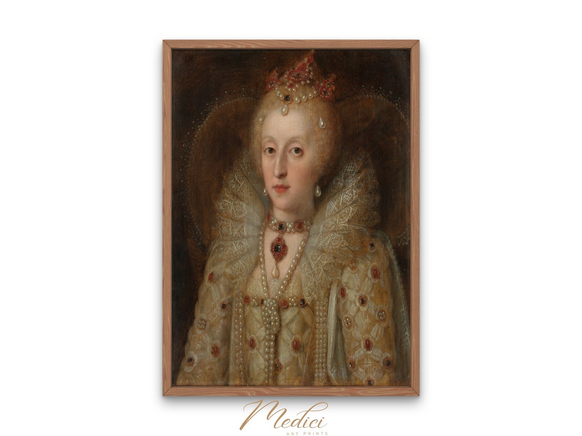 Portrait of Elizabeth I Queen of England 1550 1599 - Etsy