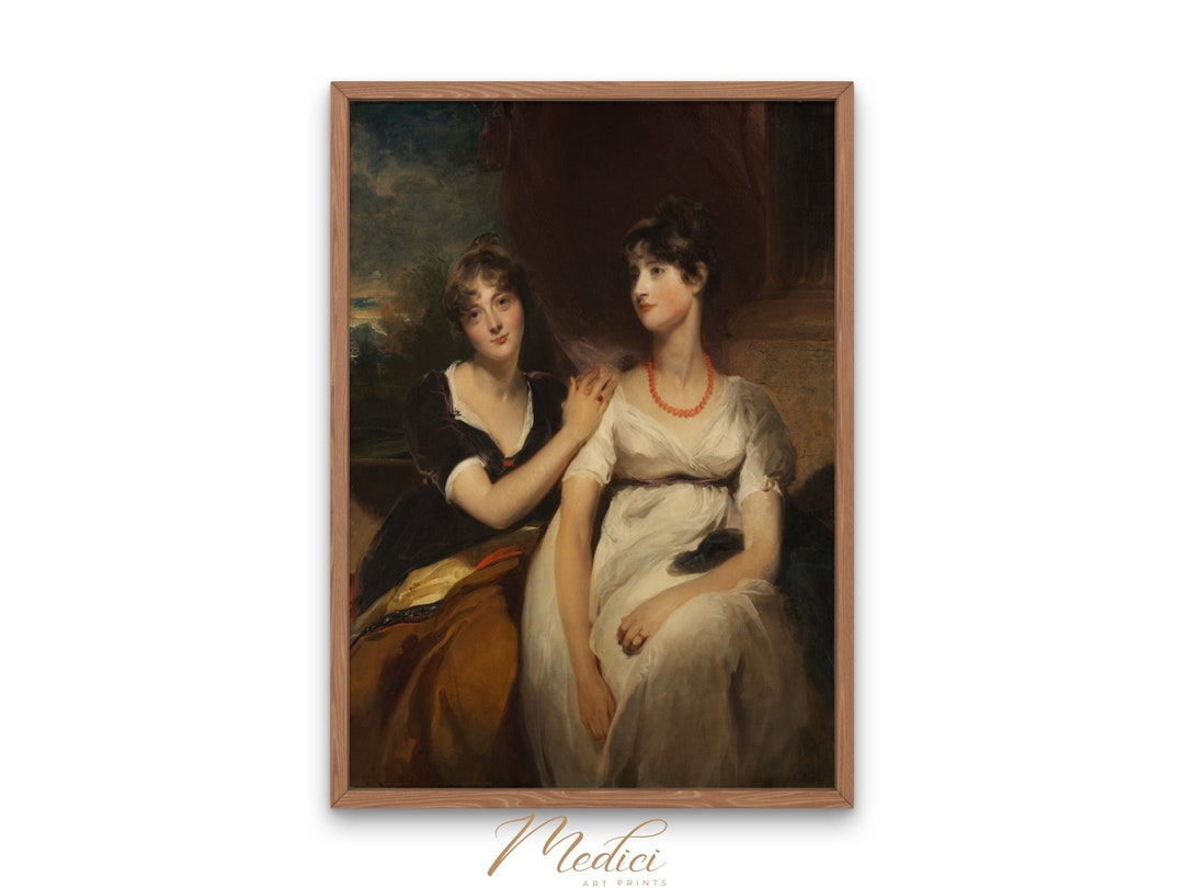 Portrait of Sisters, Thomas Lawrence, 1801 | Printable Vintage Wall Art ...