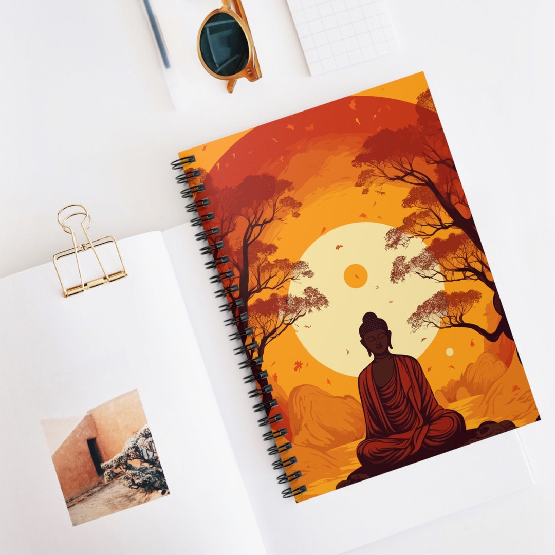 Sitting Buddha Spiral Notebook, Ruled Line Paper, Spiritual Buddhist ...