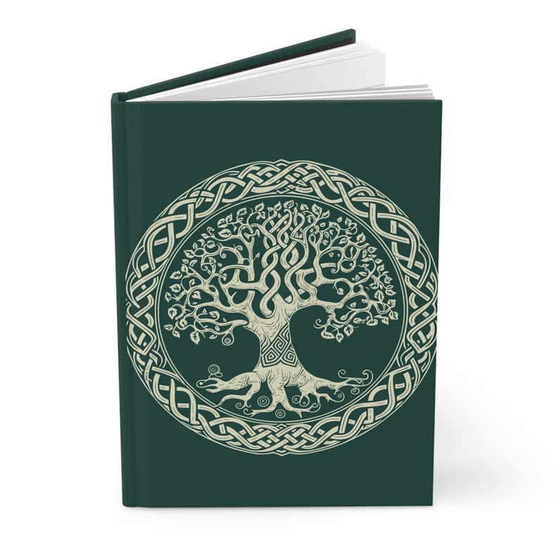 Celtic Knot Journal Tree of Life Art Hardcover Journal Lined Green ...