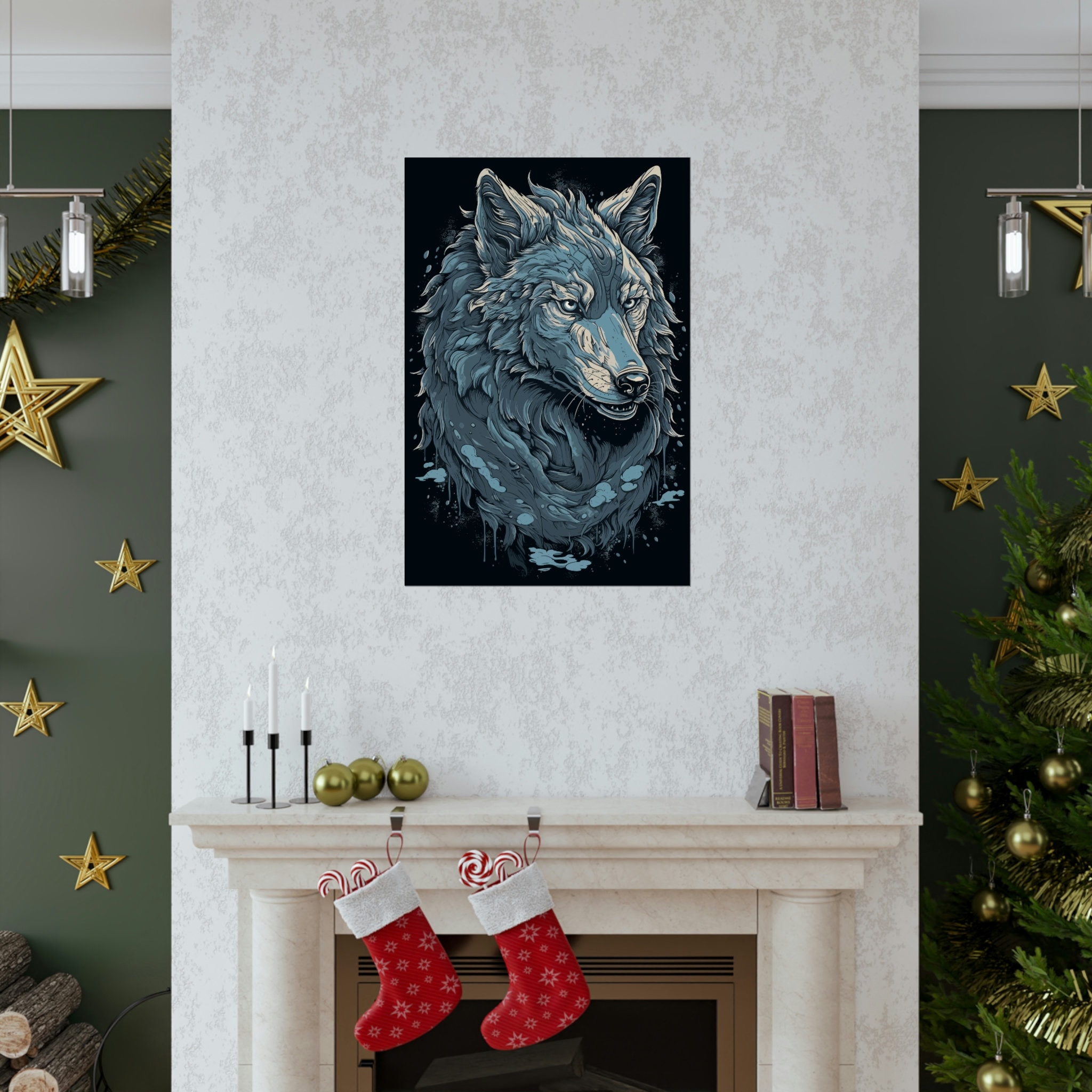 Fenrir Wolf Print, Norse Mythology Matte Poster, Viking Art Mailed ...