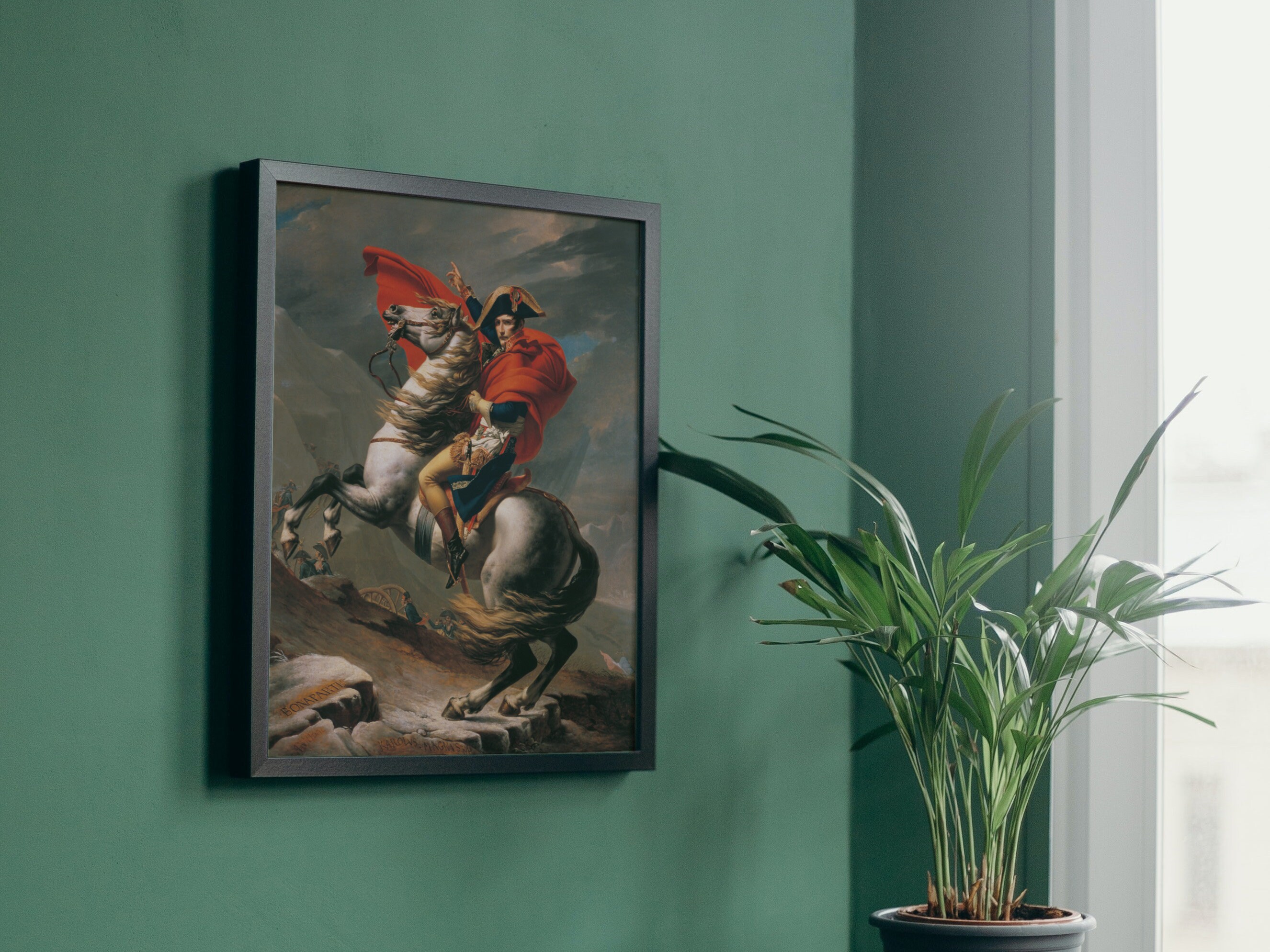 Napoleon at the Great St. Bernard, Jacques Louis David, 1801 Printable ...