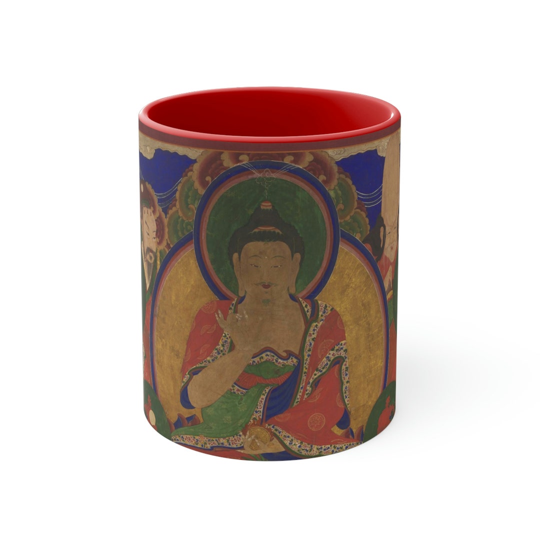Korean Buddha Ceramic Coffee Mug | Unique Decorative Painting Mug ...