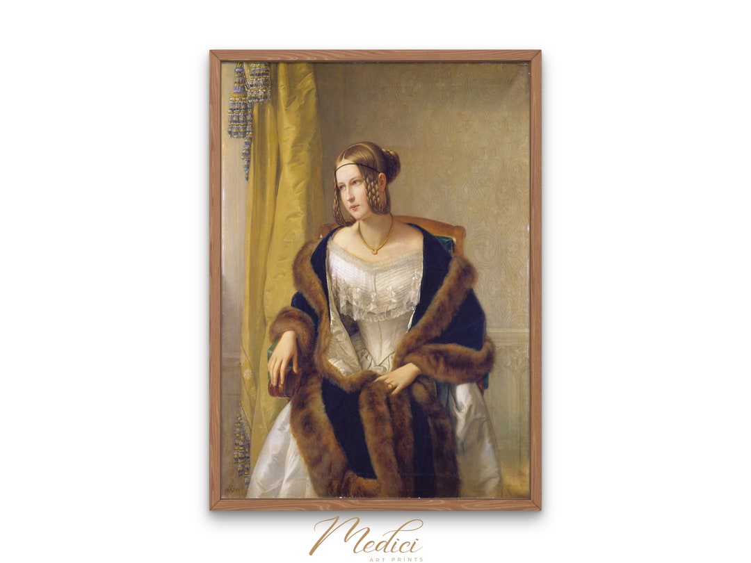 Portrait of the Baroness of Bernus, Philipp Veit 1838 | Printable ...