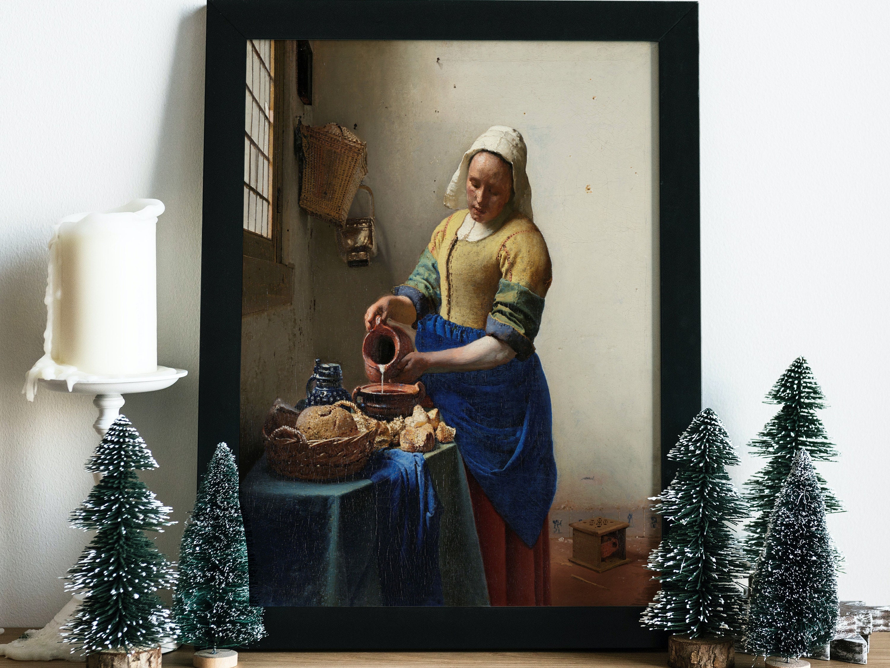 The Milkmaid, Johannes Vermeer, 1660 | Printable Vintage Wall Art ...
