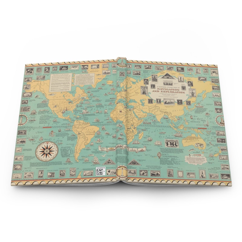 World Map Journal - Etsy